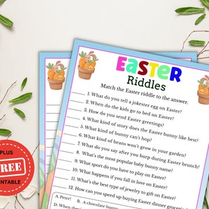 Easter Riddles Game - Easter Printable Games for Kids & Adults - Easter ...