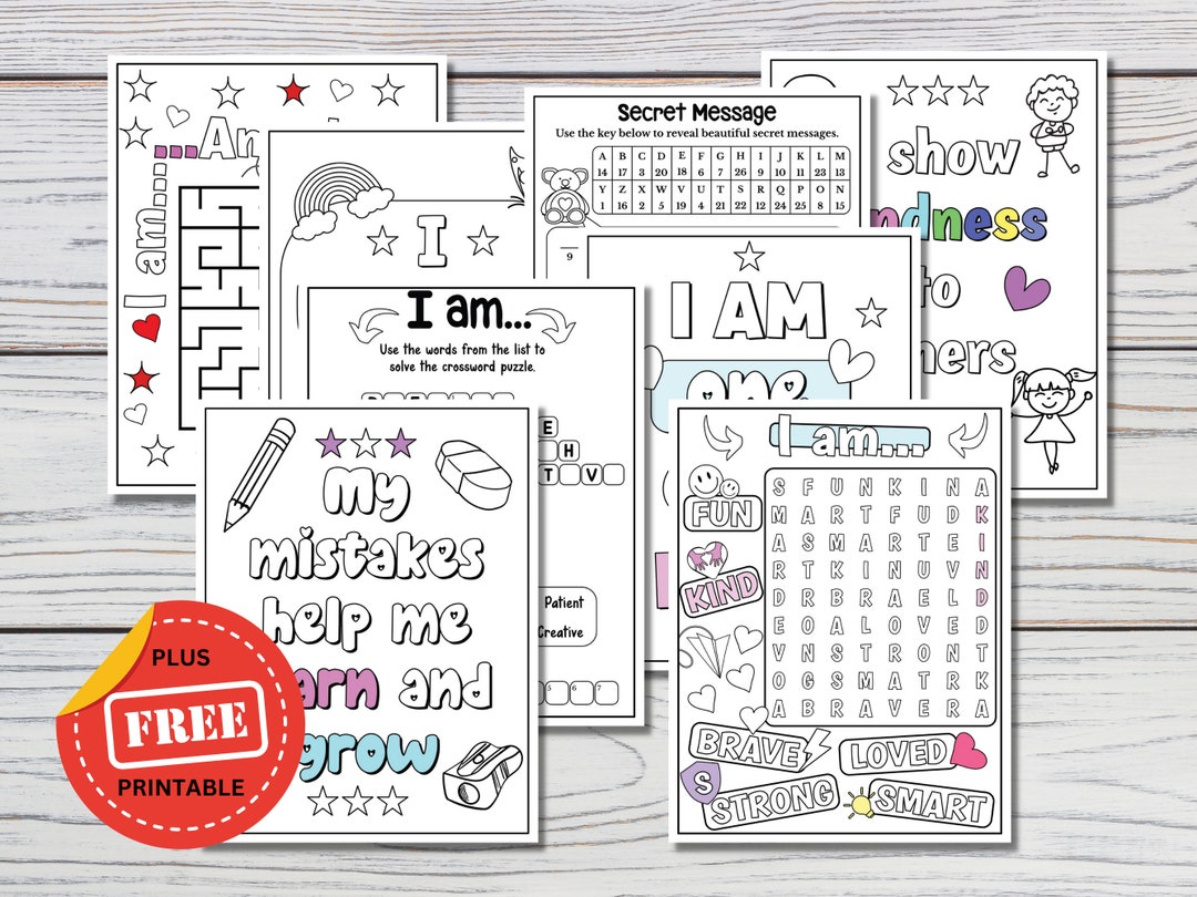 Positive Affirmation Activity and Coloring Worksheets for Kids ...