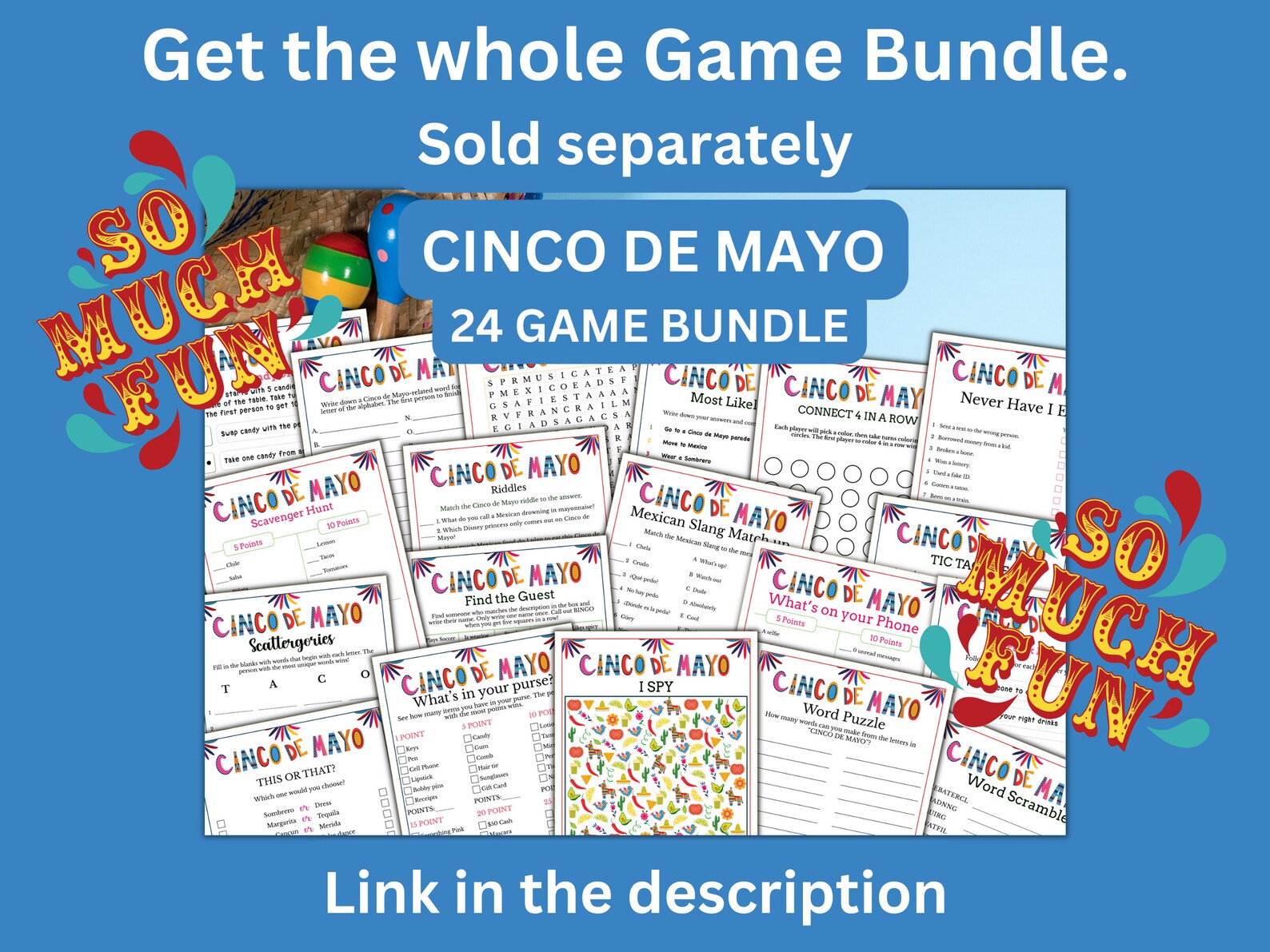 Cinco De Mayo Word Scramble Game Printable Cinco De Mayo - Etsy