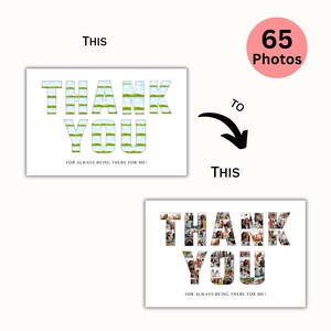 Thank You Photo Collage Template - Photo Gift Collage - Editable ...