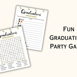 8 Printable Graduation Party Games Bundle - 2025 Graduation Games ...
