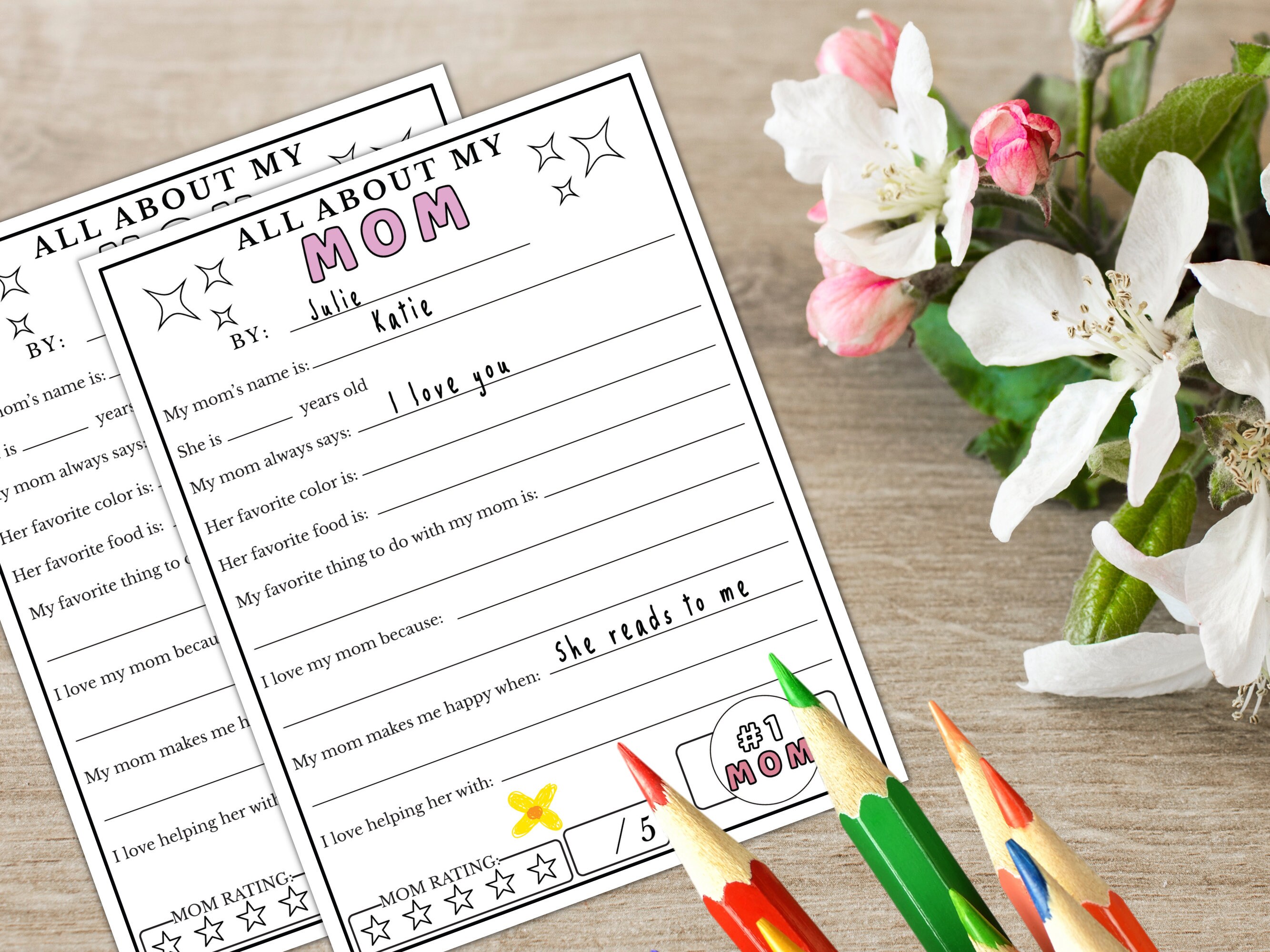 All About My Mom Grandma Mimi Nana Bonus Mom Mama Fill - Etsy