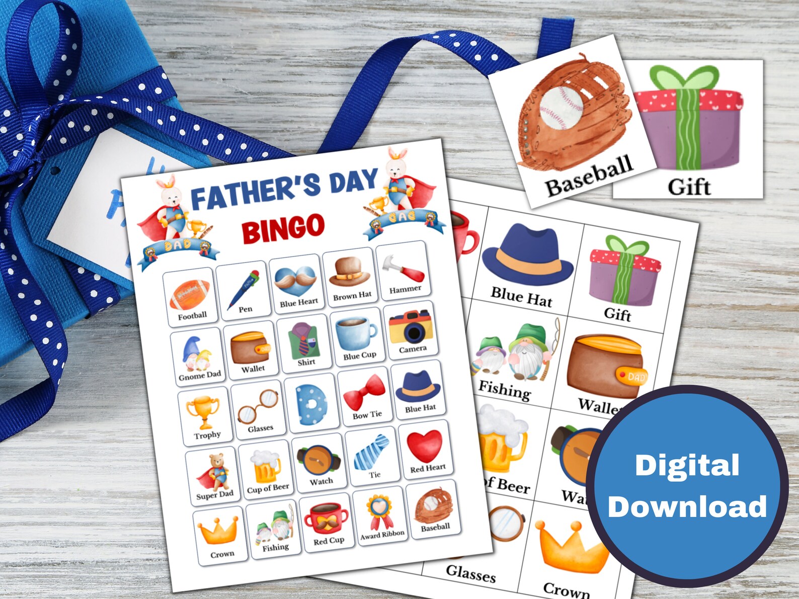 Father's Day Bingo Cards Printable Party Game for Father's Day Party ...