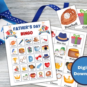 Father's Day Bingo Cards - Printable Party Game for Father's Day Party ...
