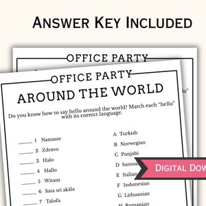 Office Party Games Bundle - 12 Printable Work Party Games for Team ...