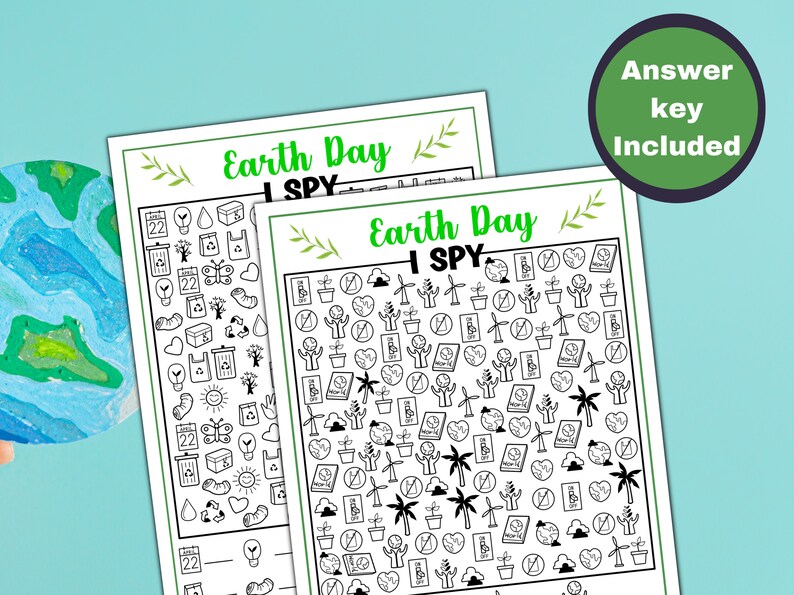 Earth Day ISPY Worksheets for Kids - Printable Earth Day Activity Pages ...