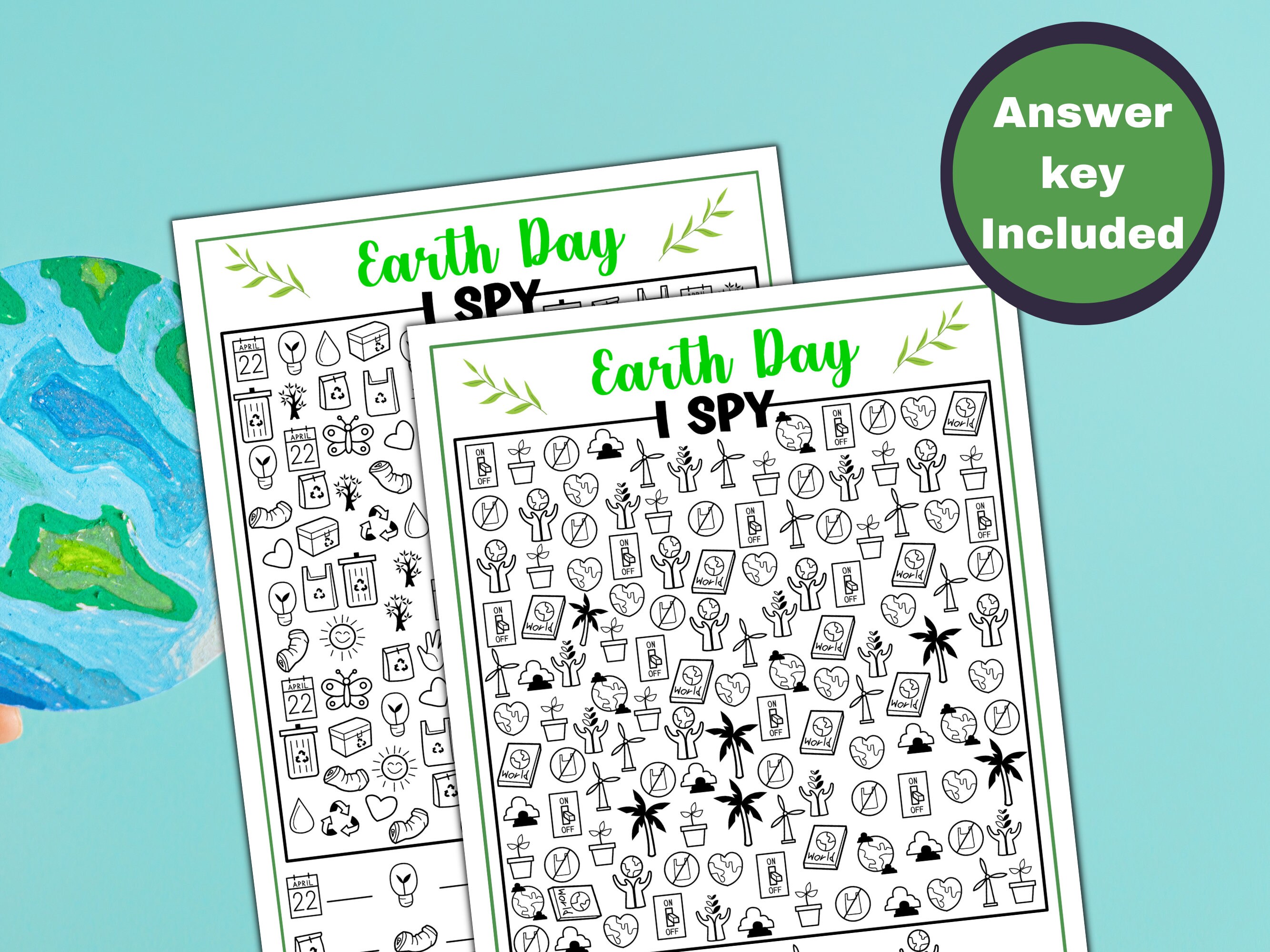 Earth Day ISPY Worksheets for Kids - Printable Earth Day Activity Pages ...