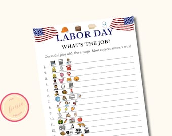 Labor Day Game Bundle - Printable Labor Day Party Games & Activity ...