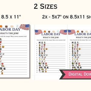 Labor Day Emoji Pictionary Game - Printable Labor Day Party Activity ...