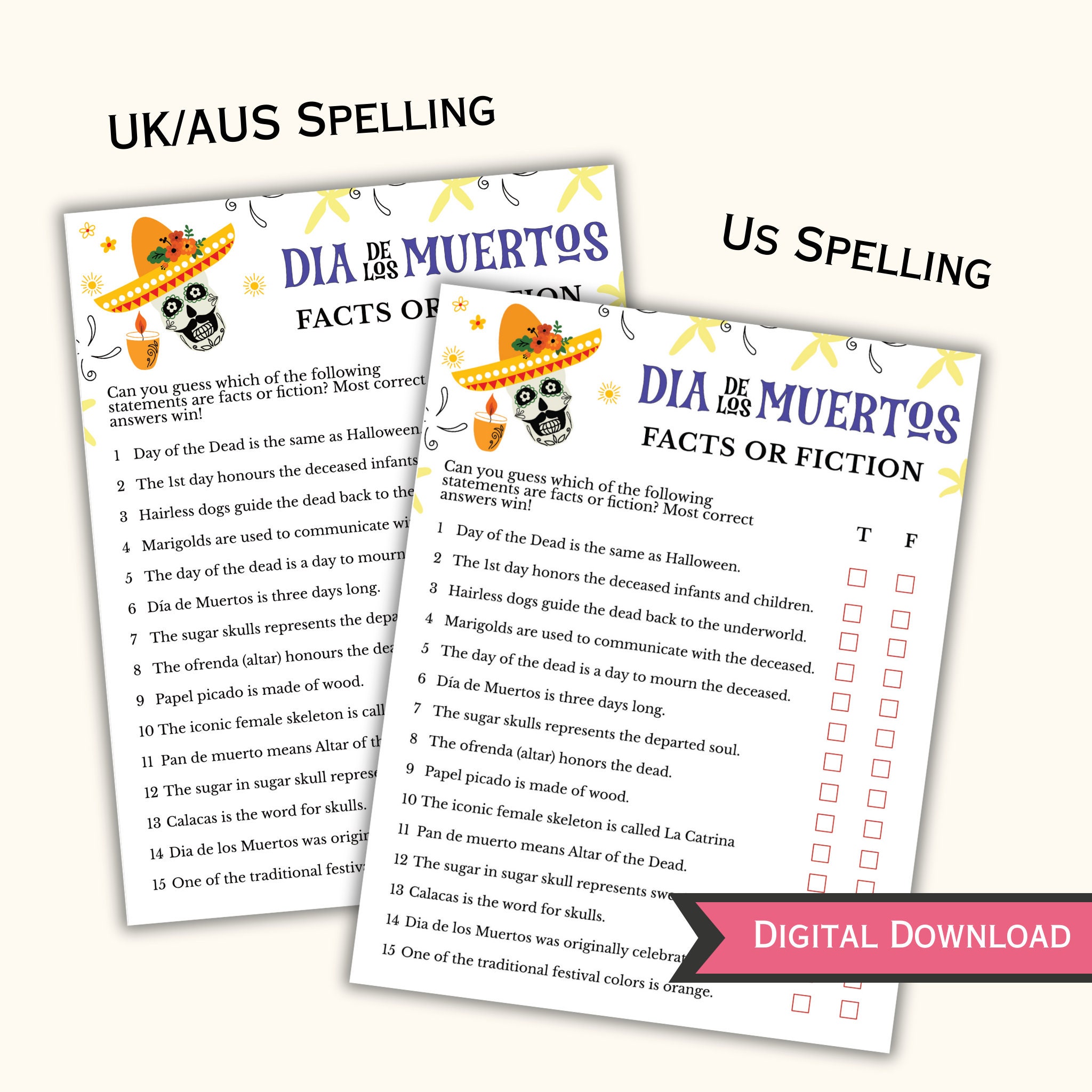 Día De Los Muertos Party Games - Printable Day of the Dead Game Bundle ...