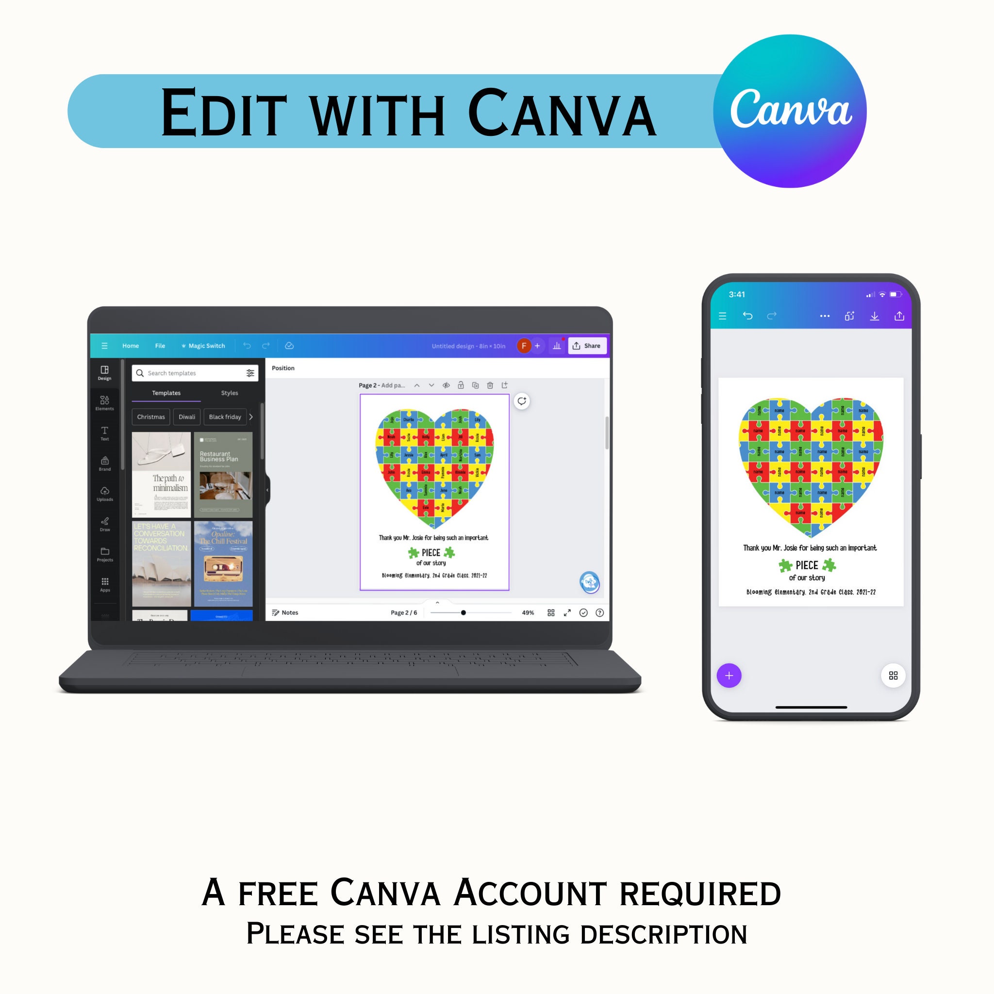 Editable Teacher Appreciation Printable Students Names Gift - Etsy