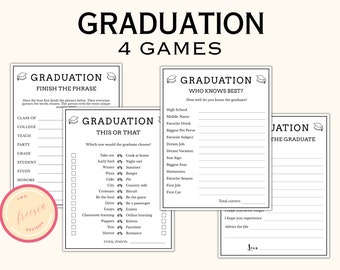 8 Printable Graduation Party Games Bundle 2024 Graduation Games Class ...