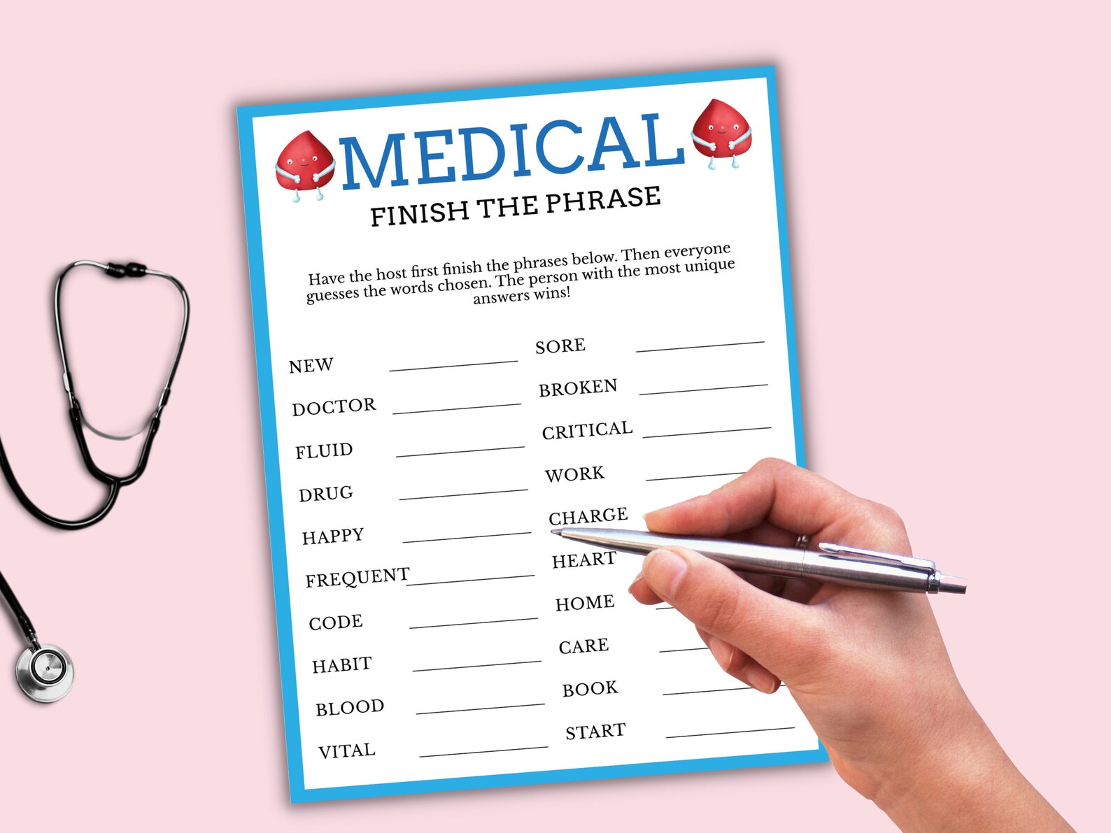 Medical Party Game Bundle for Nurse, Doctor, Graduation, Retirement ...