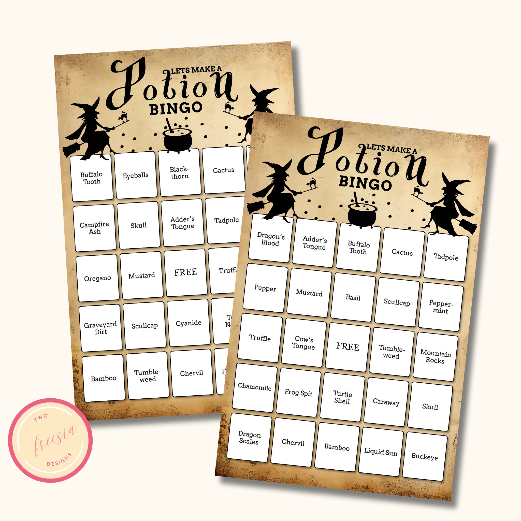 30 Bingo Halloween Cards Printable Bingo Game for Teens or Adults Witch ...