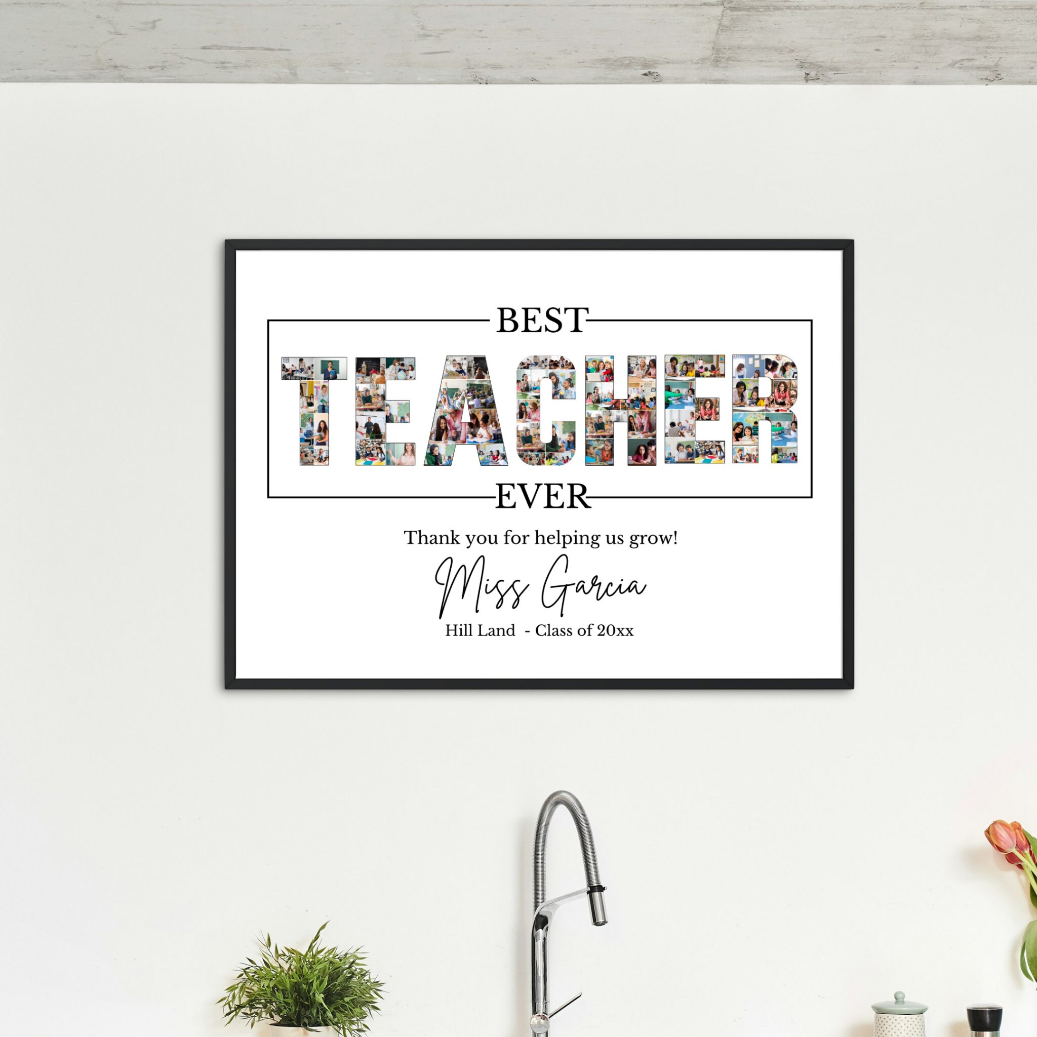 Best Teacher Photo Collage Template Photo Gift Collage Template ...