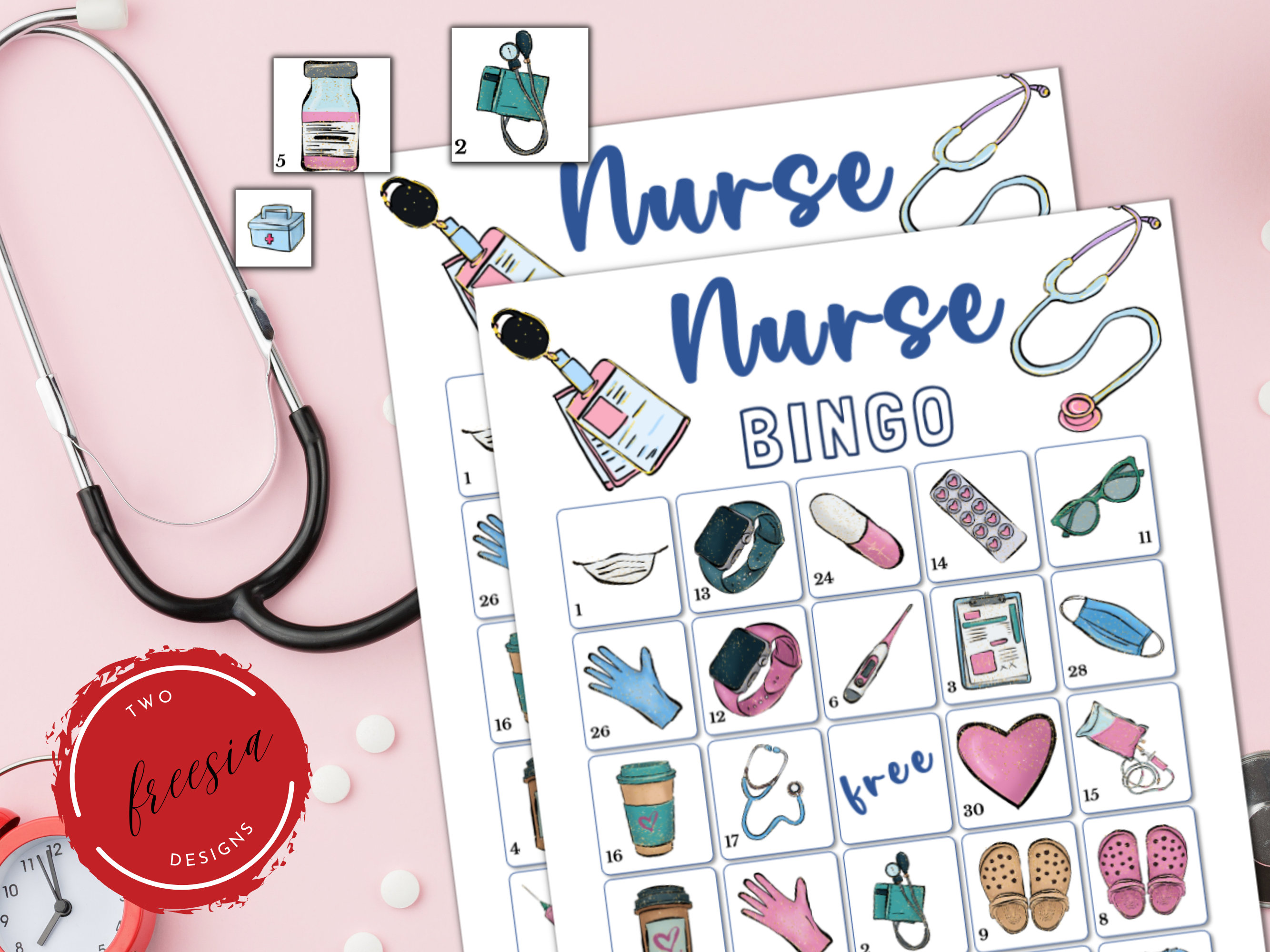 Printable Nurse Bingo Game Medical Bingo Games, Nurse Appreciation Week ...