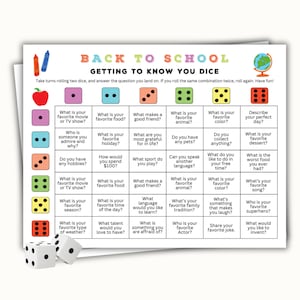 Back to School Dicebreaker - Classroom Icebreaker Activity - Roll ...
