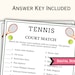 Tennis Party Games 7 Printable Tennis Party Game for Tennis Tournament ...