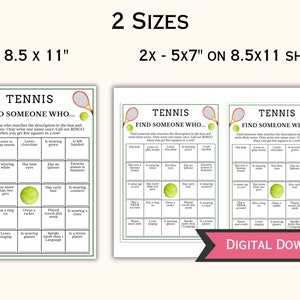 Tennis Party Games - 7 Printable Tennis Party Game for Tennis ...