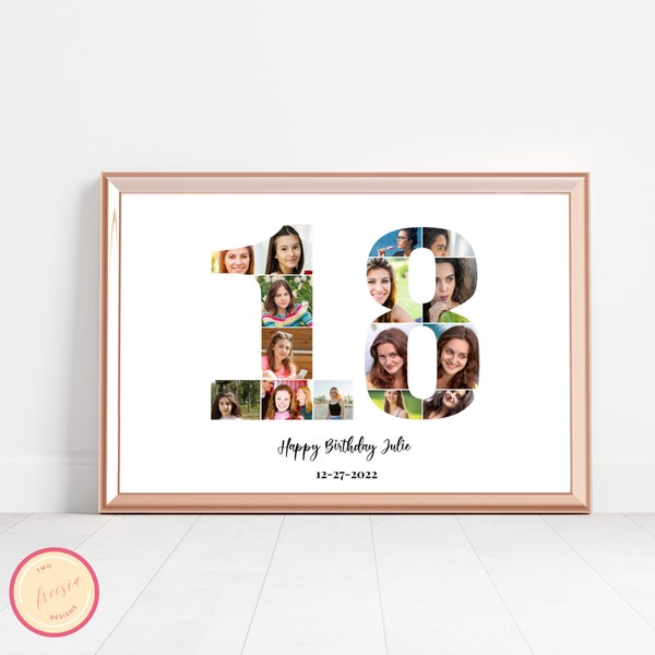 Number 2 Collage for Anniversary or Birthday 2 Year Gift for Boyfriend ...