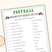 Football Mascot Match up Game Printable Football Party Game Football ...