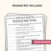 Office Party Riddles Game Printable Work Party Games for Team Building ...