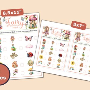 Fairy Scavenger Hunt - Printable Fairy Garden Birthday Party Games for ...