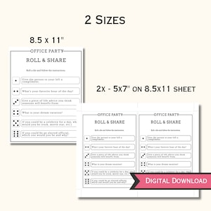 Office Party Roll & Share Dice Game - Work Party Game for Team Building ...