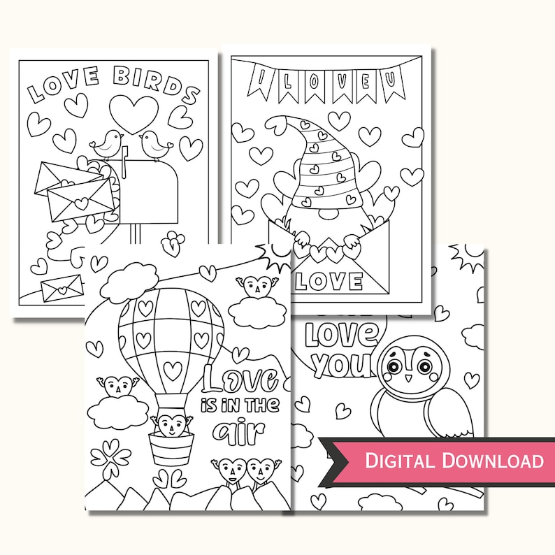 12 Valentine's Day Coloring Pages for Kids - Valentine's Day Party ...