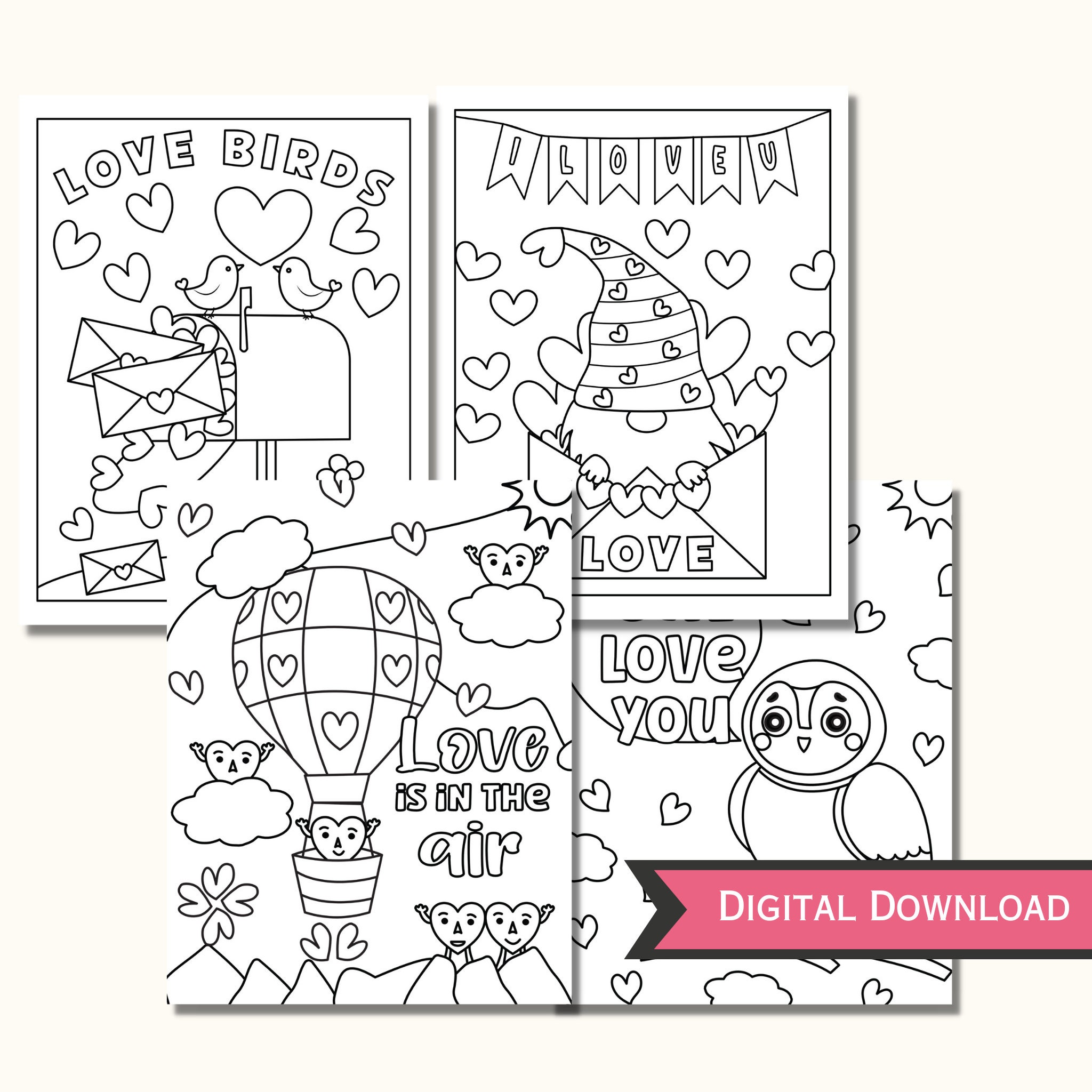 12 Valentine's Day Coloring Pages for Kids - Valentine's Day Party ...