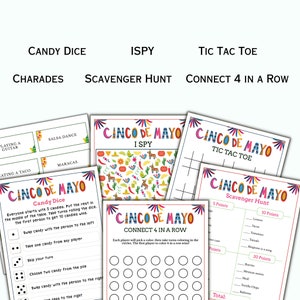 24 Cinco De Mayo Game Bundle for Kids & Adults - Mexican Game Night ...