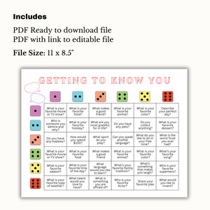 Roll and Tell Dicebreaker Game - Back to School Icebreaker Activity ...