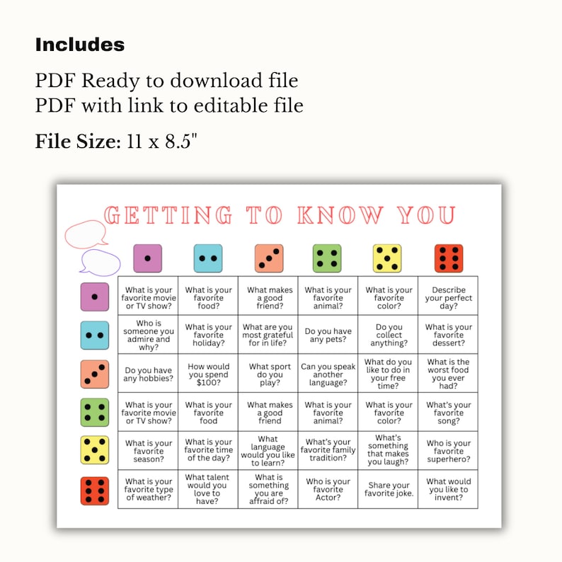 Roll and Tell Dicebreaker Game - Back to School Icebreaker Activity ...