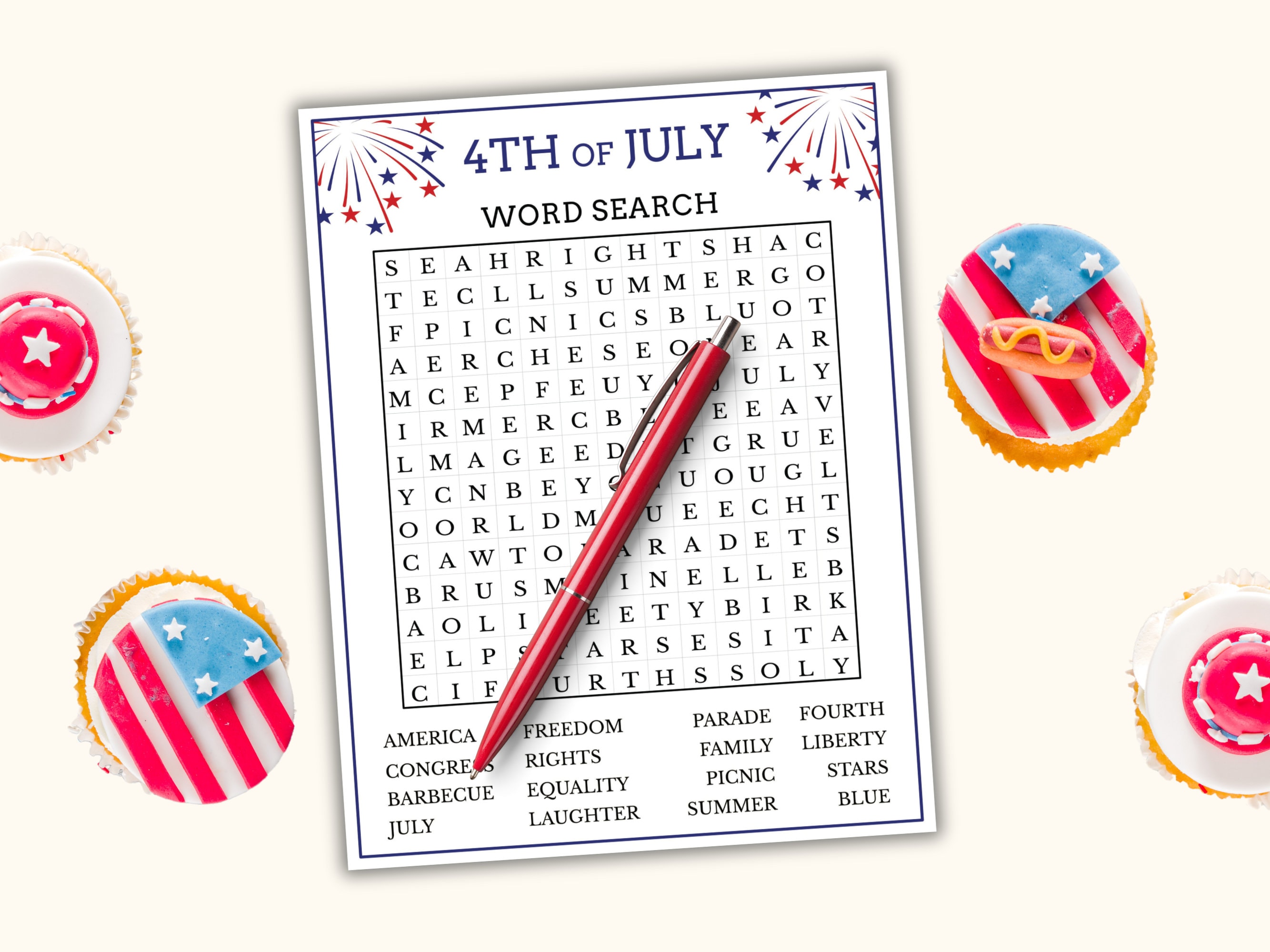 4th of July Games - 20 Printable Fourth of July Game Bundle for Kids ...