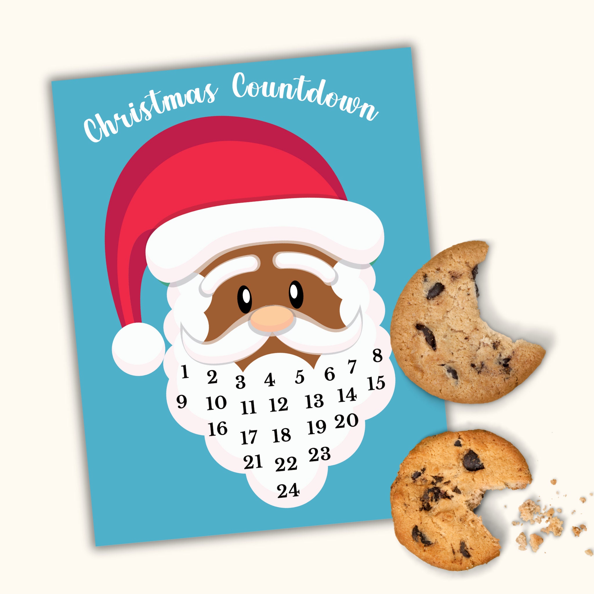 Christmas Countdown - Printable Christmas Countdown Activity - Santa ...