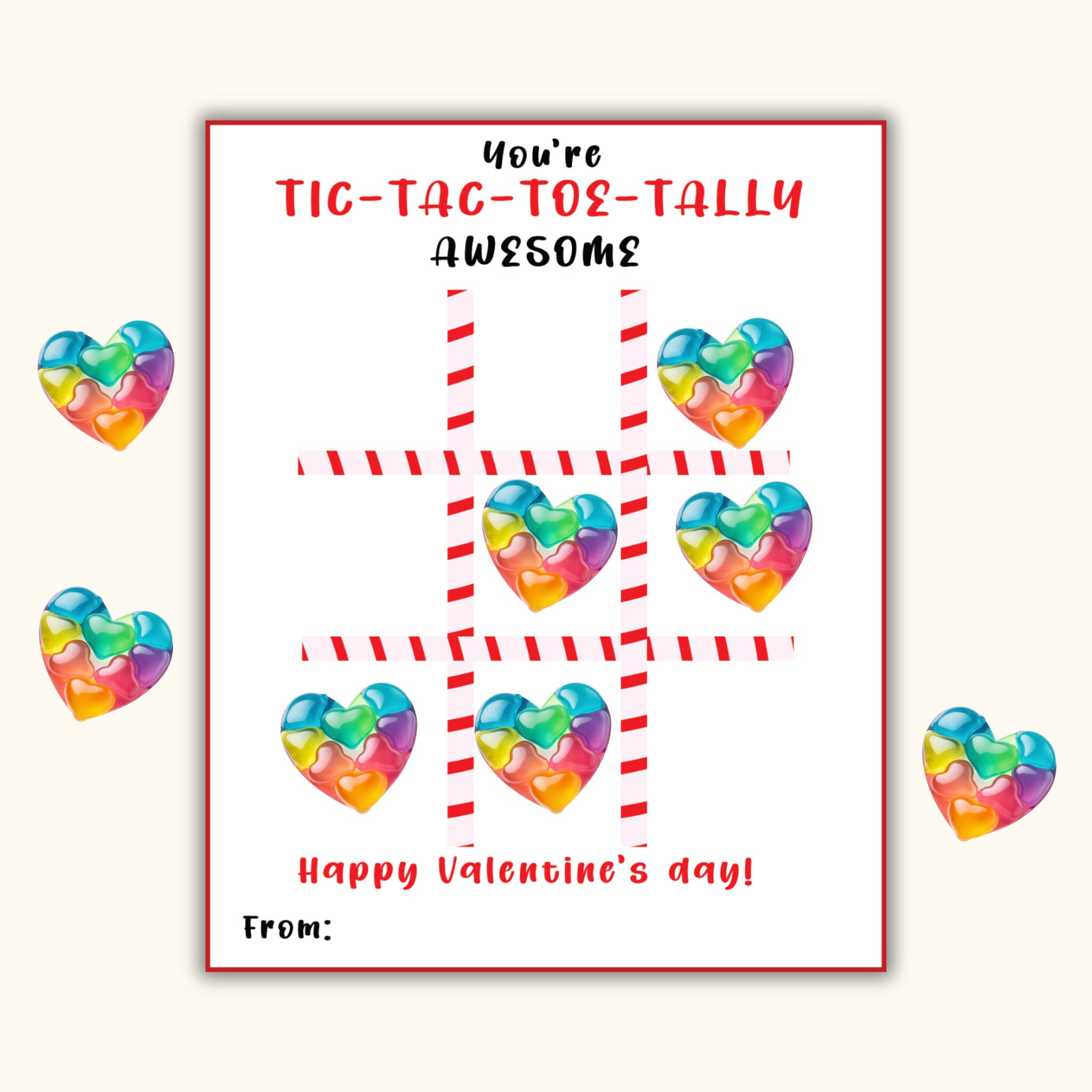 Tarjetas Tic Tac Toe imprimibles del Día de San Valentín para niños ...