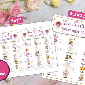 Tea Party Scavenger Hunt - Printable Tea Party Treasure Hunt for Kids ...