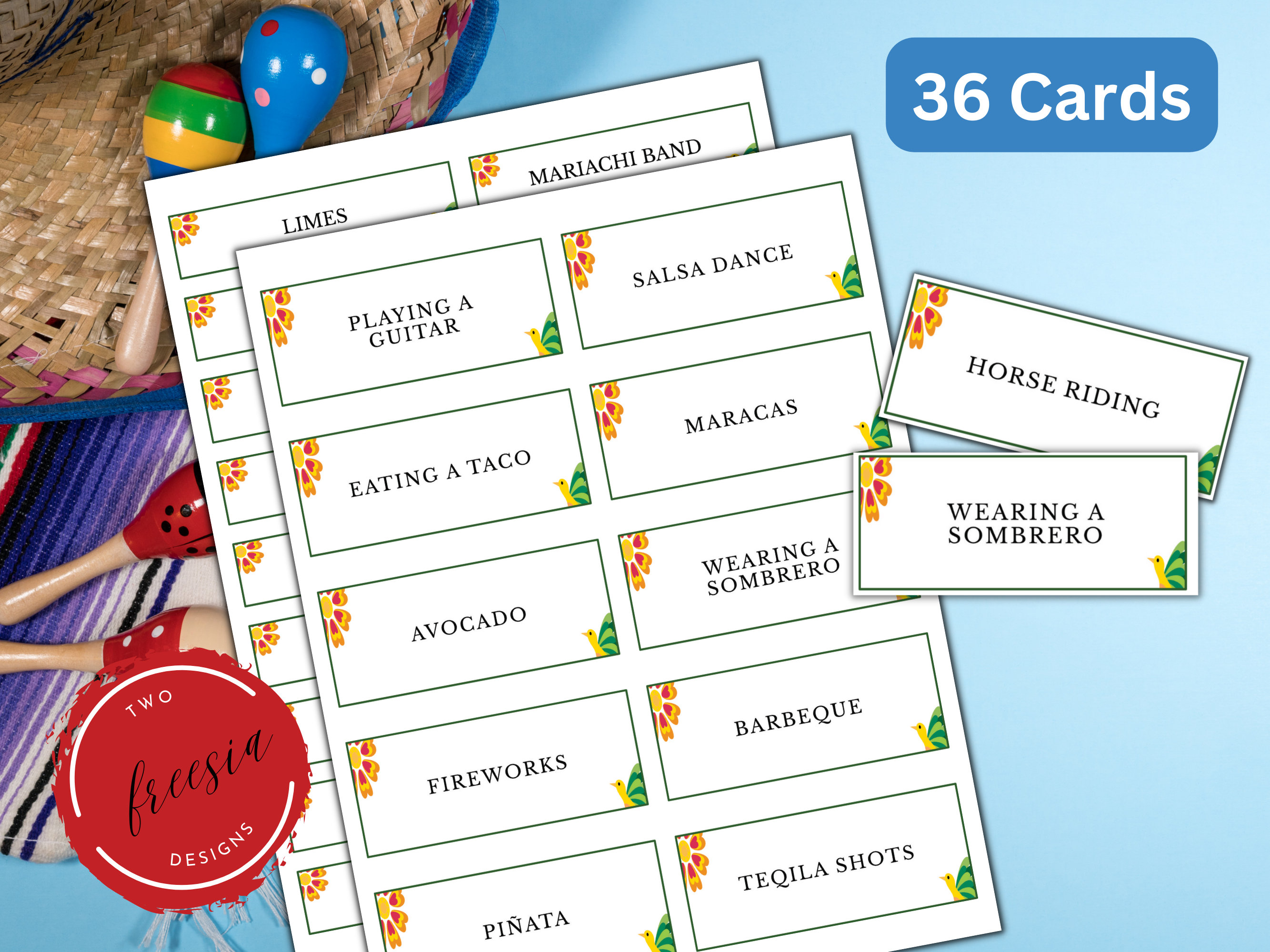 Cinco De Mayo Games Charades Game Mexican Fiesta Game for - Etsy