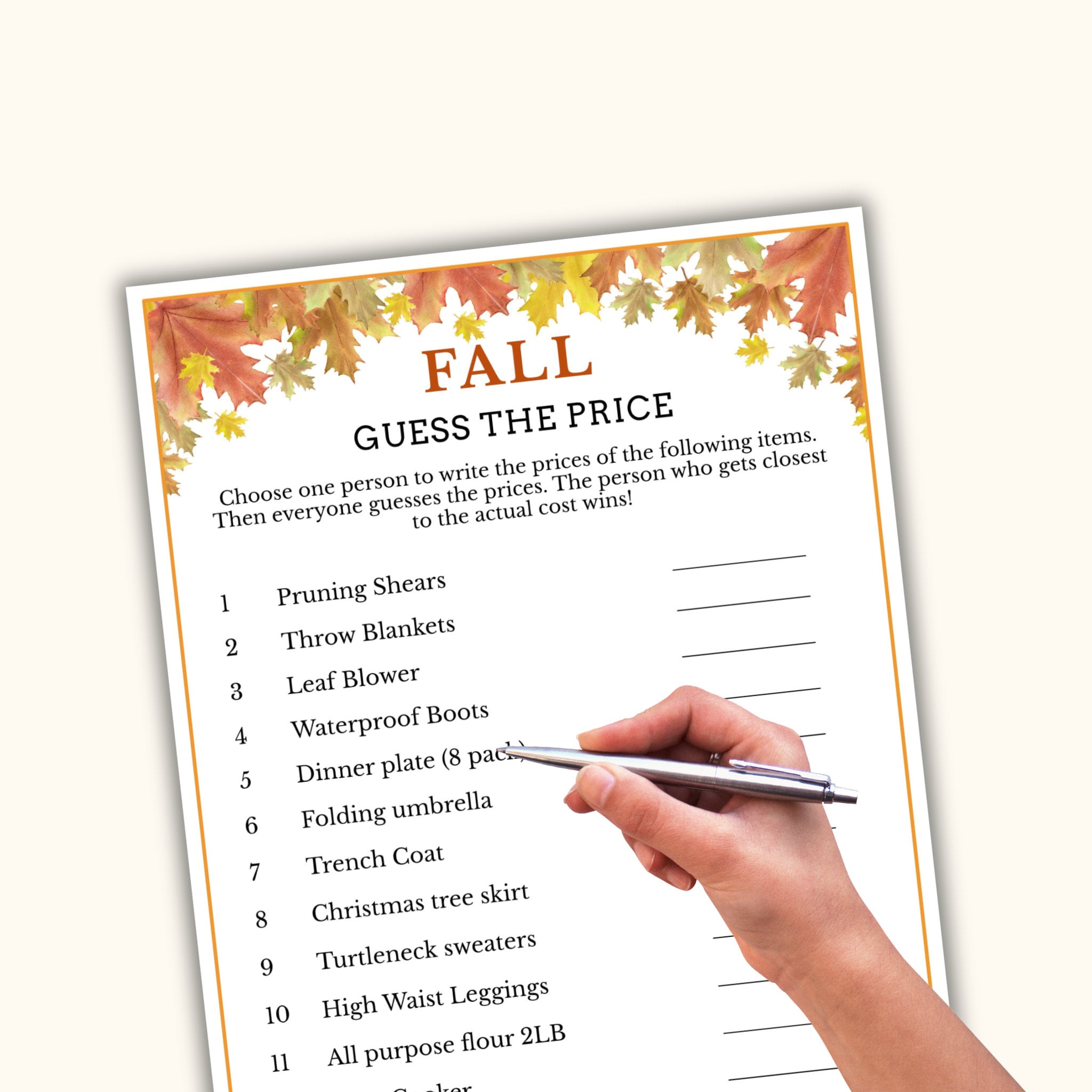 12 Printable Autumn Game Bundle - Fun Fall Time Activities for Adults ...