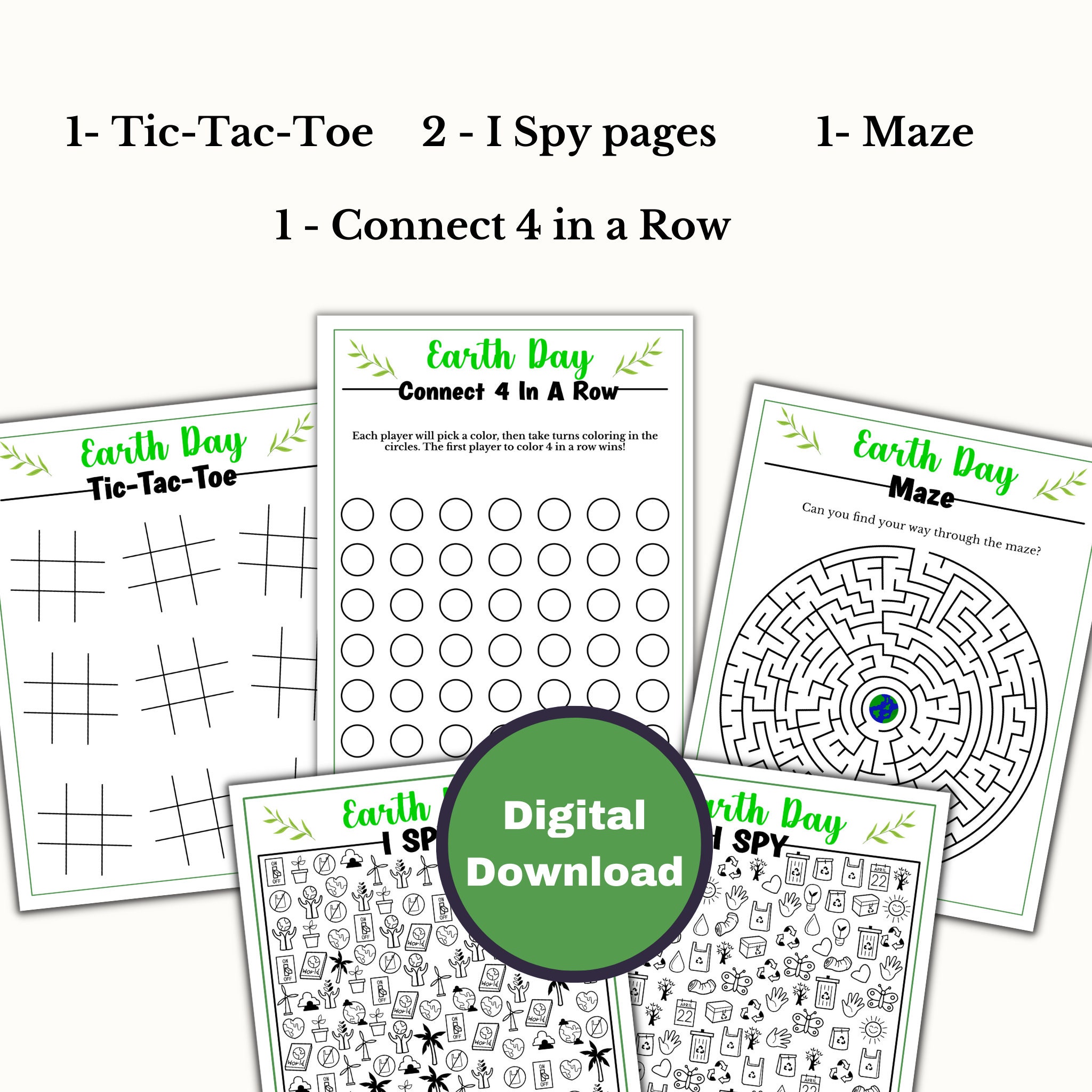 Printable Earth Day Game Bundle for Kids and Adults - Game for ...