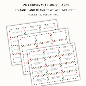 Christmas Charades - 120 Printable Christmas Charades Cards - Christmas ...