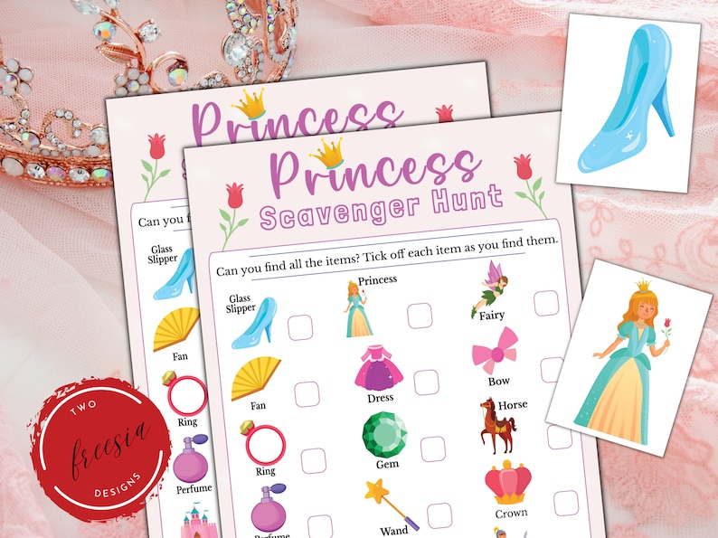 Princess Scavenger Hunt - Printable Fairy Tale Treaure Hunt for Kids ...