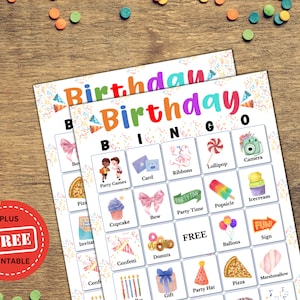 Birthday Bingo Game - Printable Birthday Party Game for Kids and Adults ...