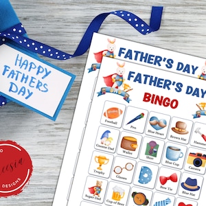 Father's Day Bingo Cards - Printable Party Game for Father's Day Party ...