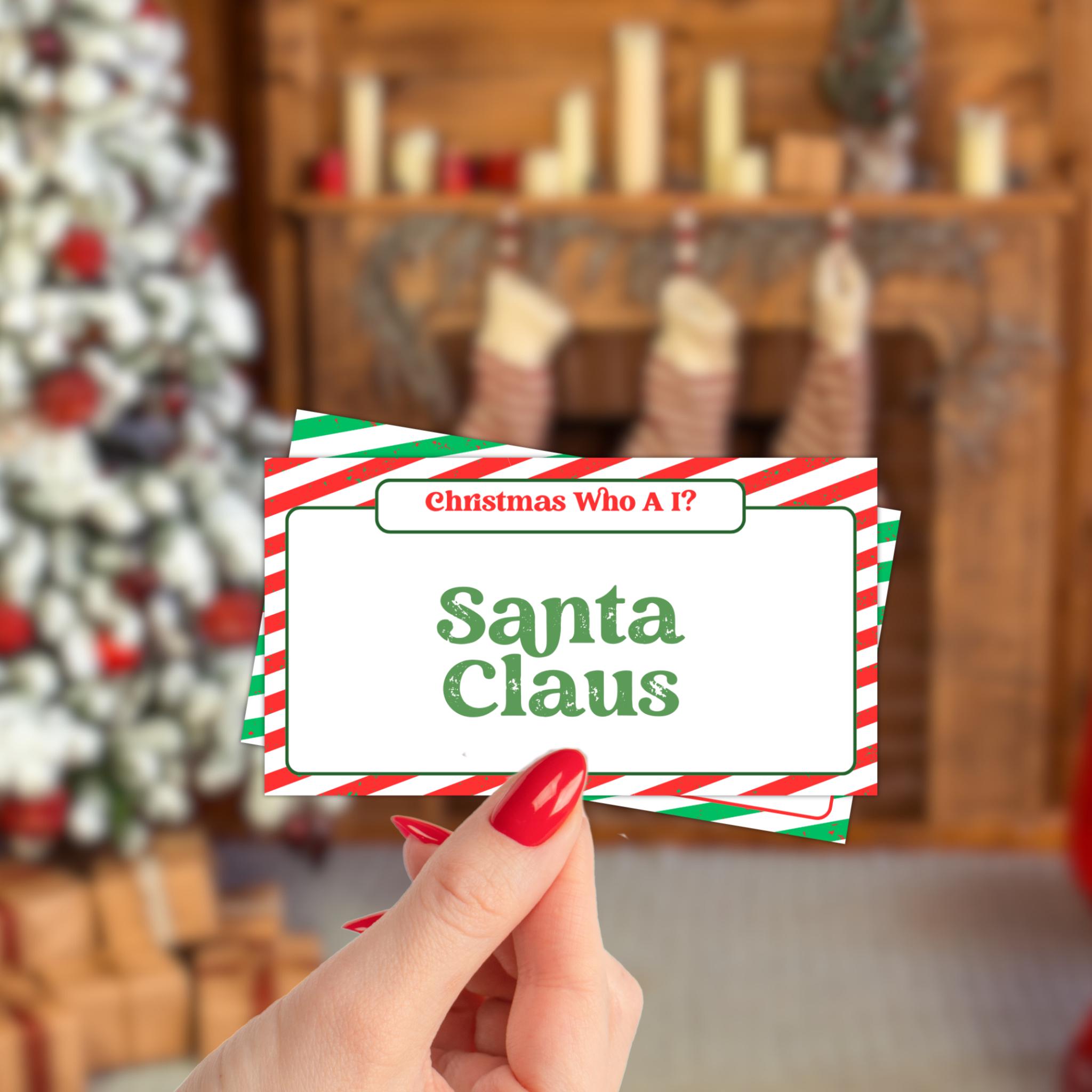 Christmas Who Am I? Game, Printable Holiday Game, Family Christmas ...