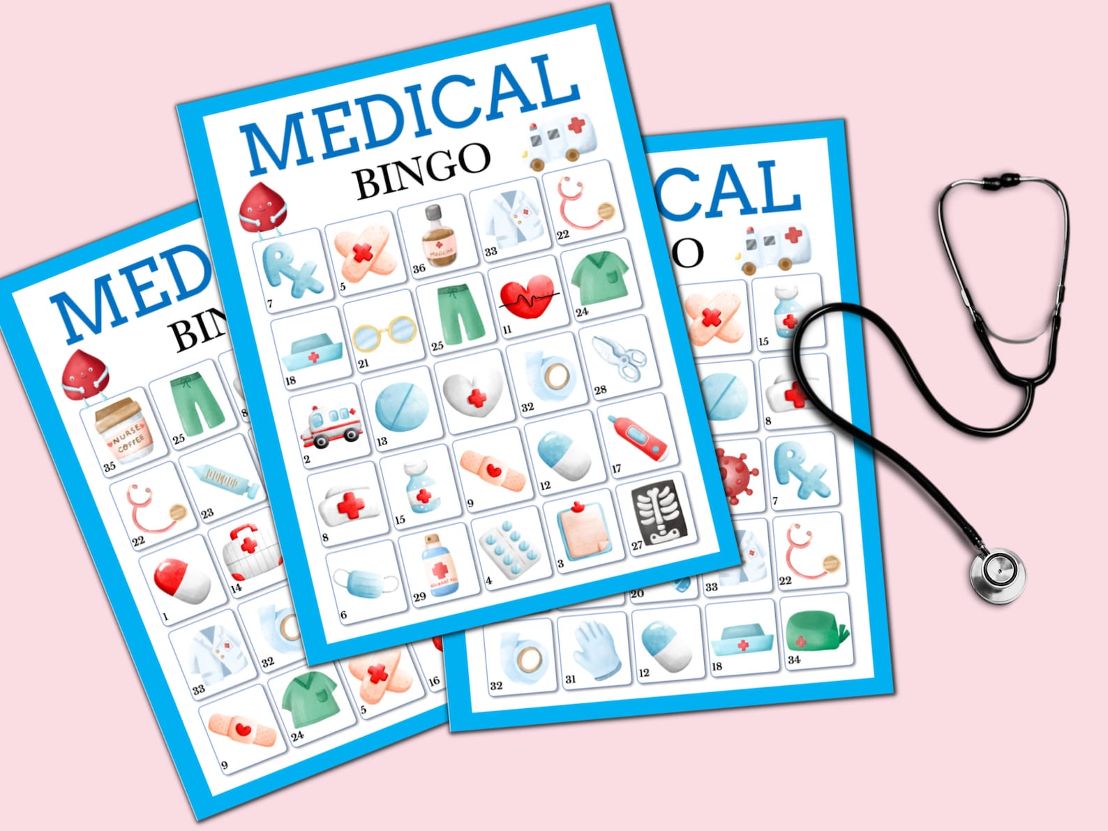Printable Medical Bingo Games - Nurse Bingo Game, Nurse Appreciation ...