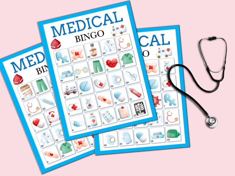 Printable Medical Bingo Games - Nurse Bingo Game, Nurse Appreciation ...
