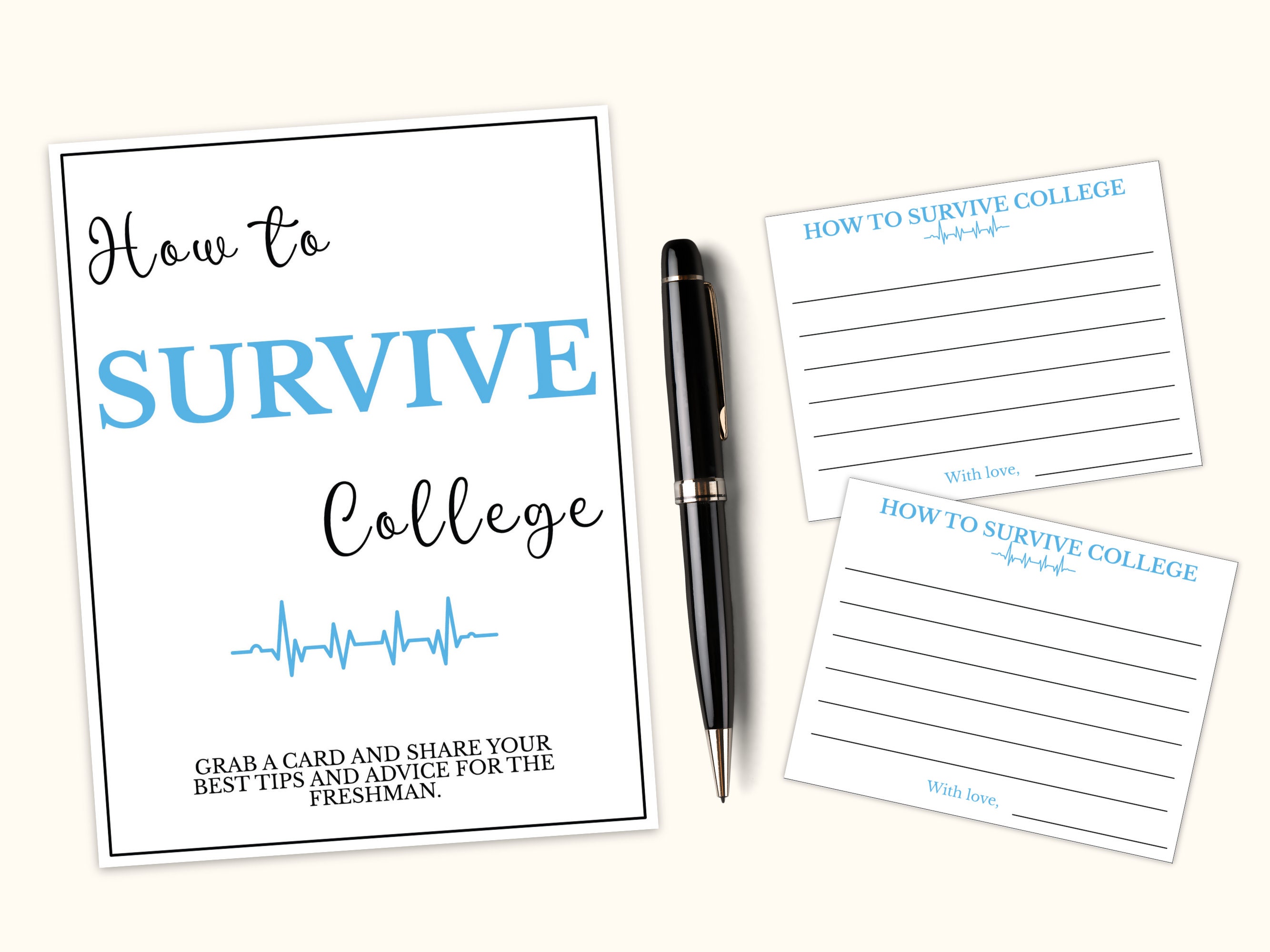 Graduation Advice Cards Printable - College Going Away Advice and ...