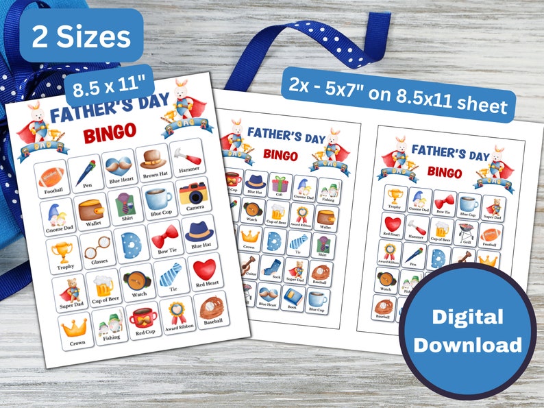 Father's Day Bingo Cards Printable Party Game for Father's Day Party ...