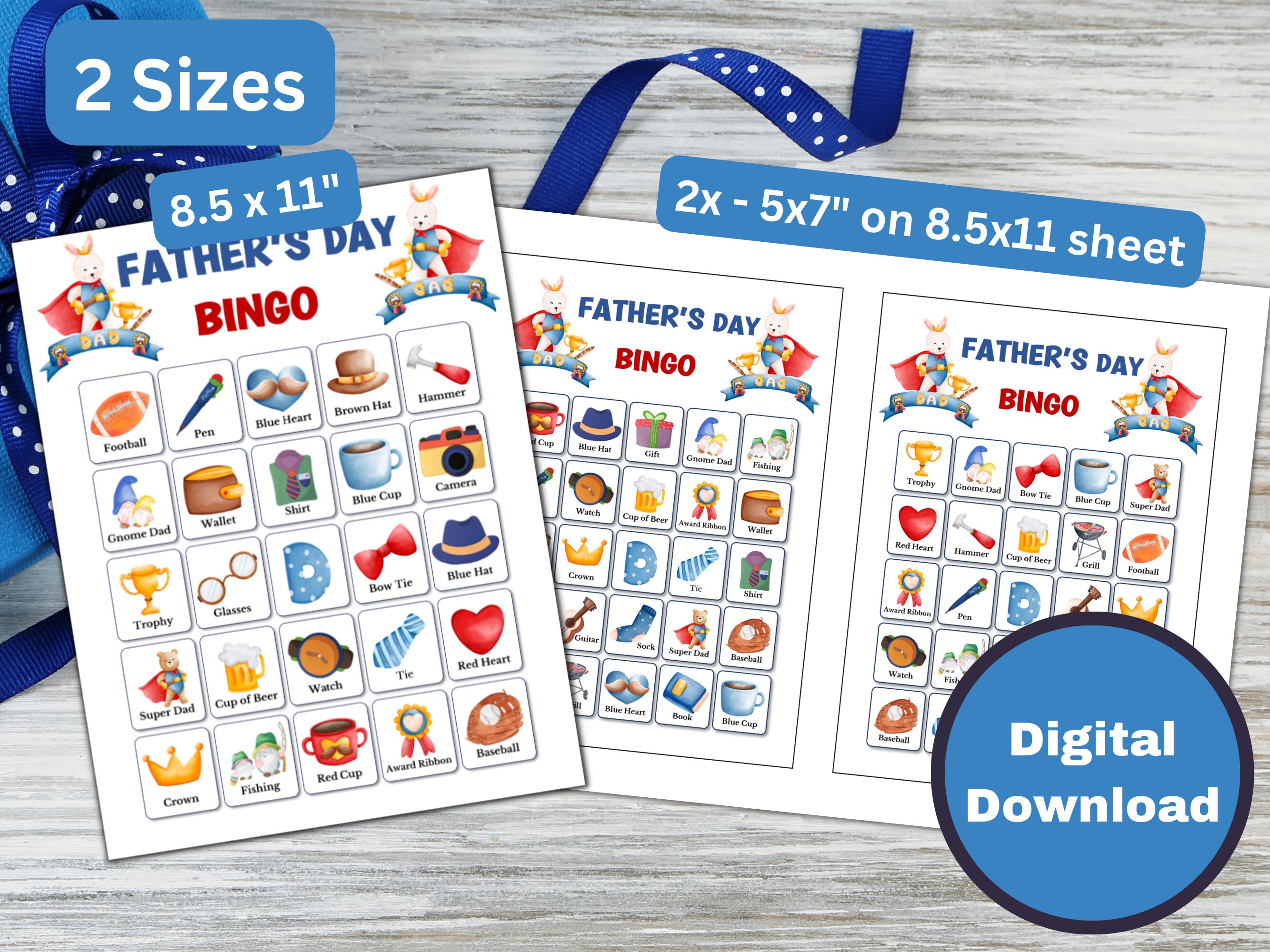 Father's Day Bingo Cards Printable Party Game for Father's Day Party ...